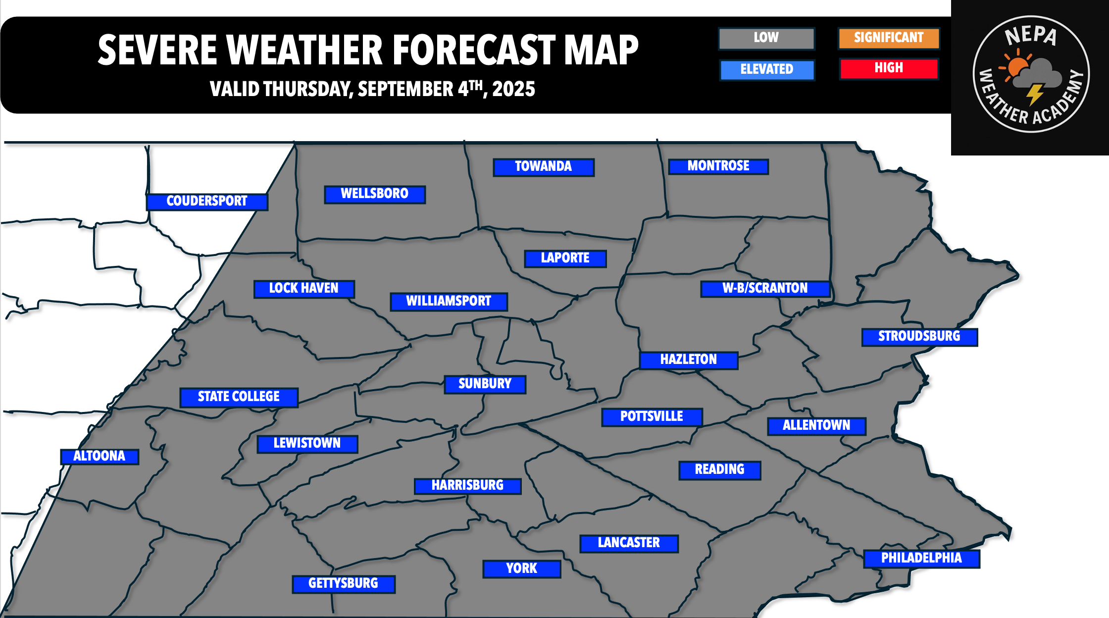 Strong Thunderstorms Possible Thursday Afternoon and Evening (9/4/2025 ...